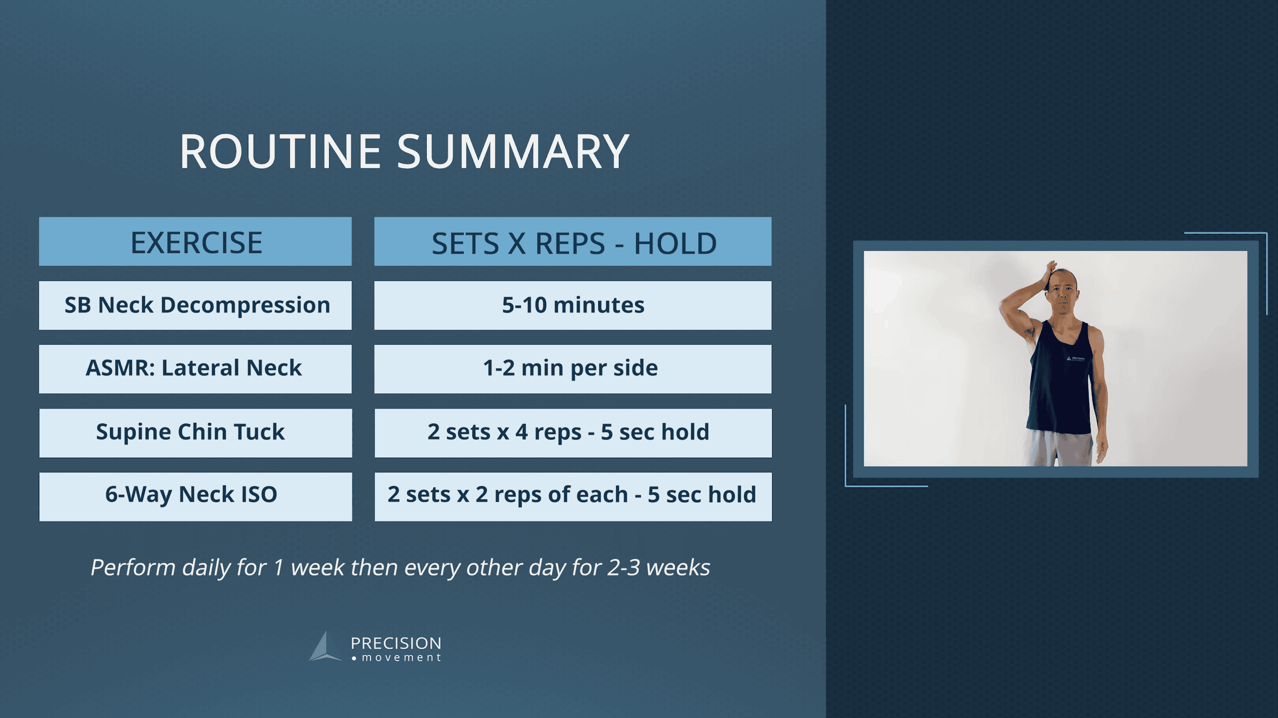 4 Simple Exercises for a Pinched Nerve In Neck - Precision Movement
